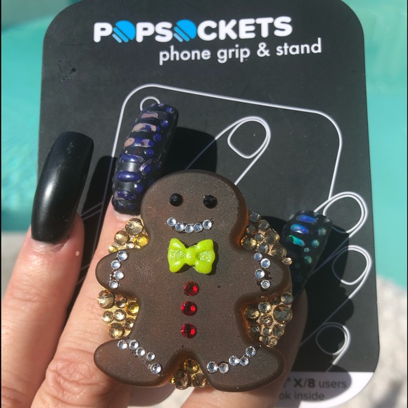popsockets | Accessories | Bling Popsocket Wgingerbread Man Swarovski ...